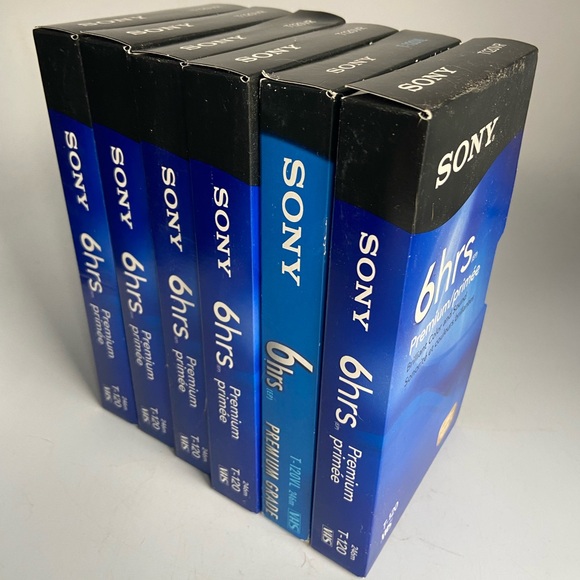 Sony | Media | Sony Premium Blank Vhs Tapes Set Of Six | Poshmark